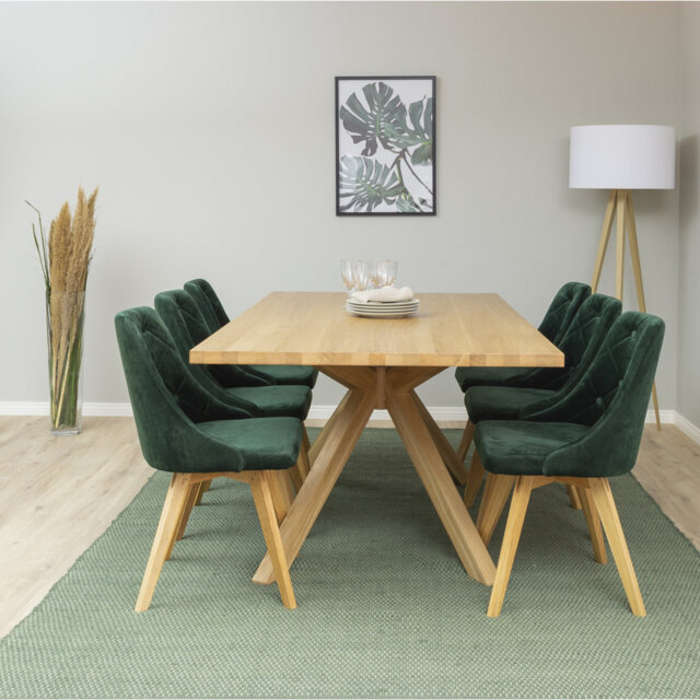 Rectangular 190Cm L x 100Cm W Dining Table by Wayfair | ufurnish.com