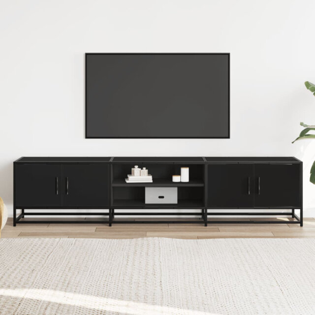 Azante TV stand black 210 x 35 x 41cm made of wood by Wayfair ...