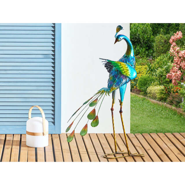 PEACOCK Iron Garden Statue by Wayfair | ufurnish.com