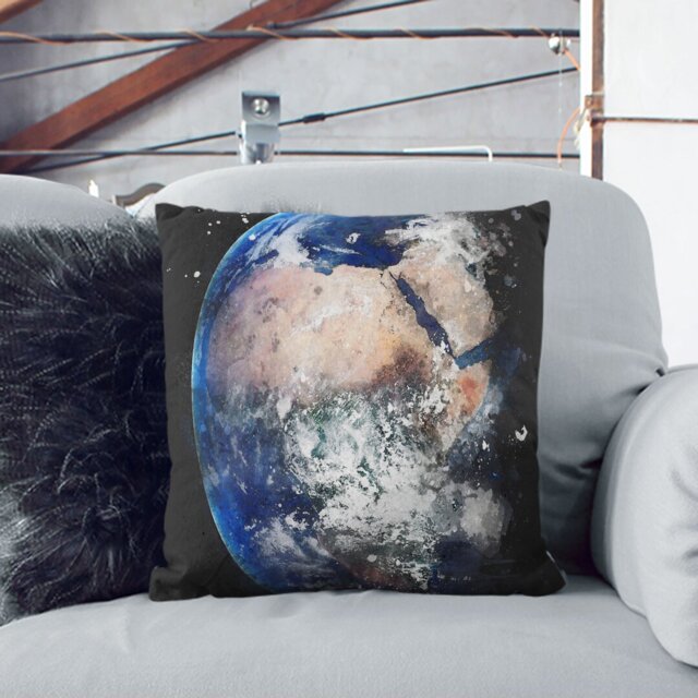 Eastern Hemisphere of Planet Earth Cushion with Filling by Wayfair ...