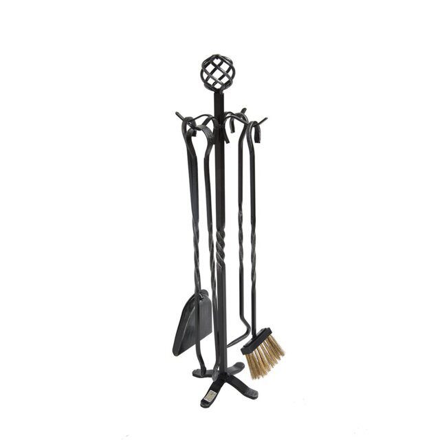 Dominic 5 Piece Wrought Iron Fireplace Tool Set by Wayfair | ufurnish.com