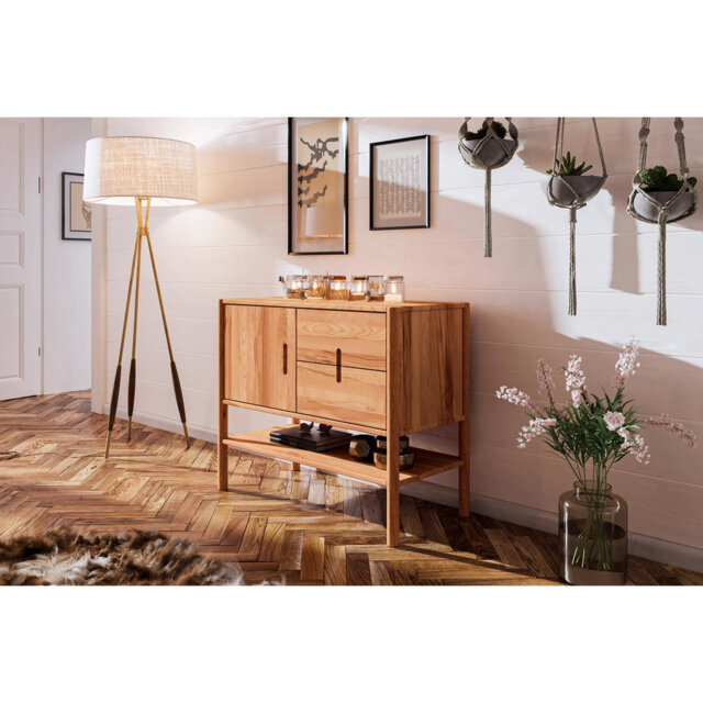 Jonya 2 Drawer 97Cm W Solid Wood Combi Chest by Wayfair | ufurnish.com