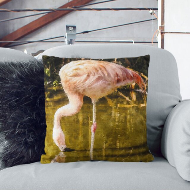 Pink Flamingo Vol.2 Painting Scatter Cushion with Filling by Wayfair ...