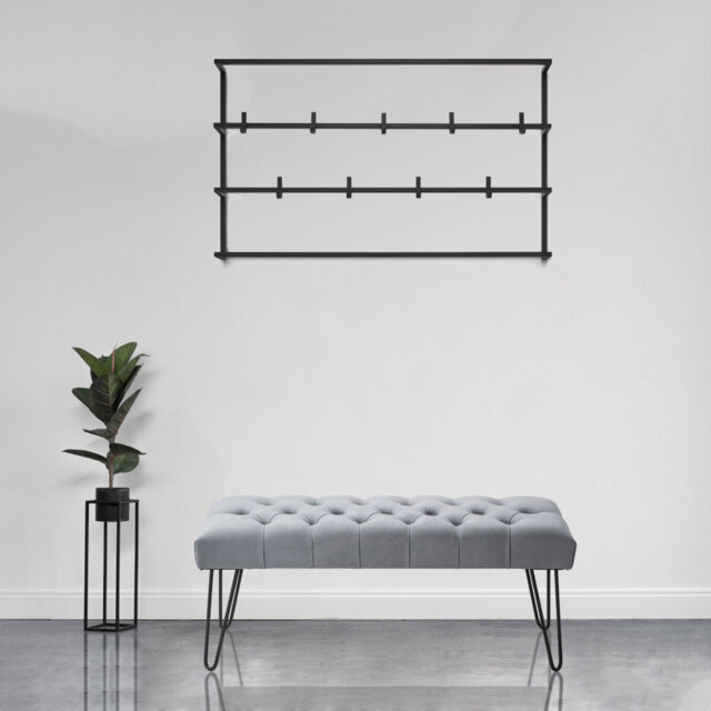 Loyed Steel 9 - Hook Wall Mounted Coat Rack by Wayfair | ufurnish.com