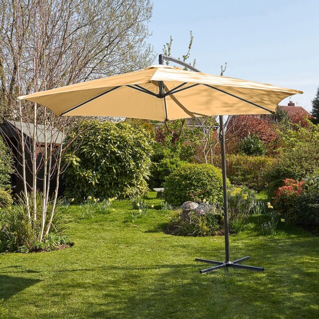 Gozo Aluminium 3m Overhanging Cantilever Vented Parasol by Wayfair ...