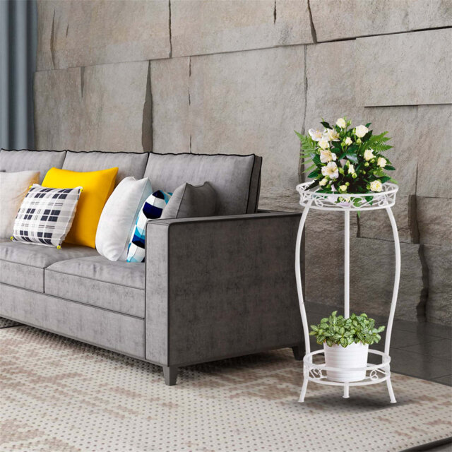 2 Tier Metal Plant Stand For Outdor Indoor Plant by Wayfair | ufurnish.com