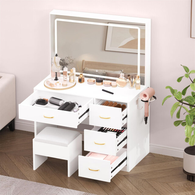 Benette Dressing Table with Mirror by Wayfair | ufurnish.com
