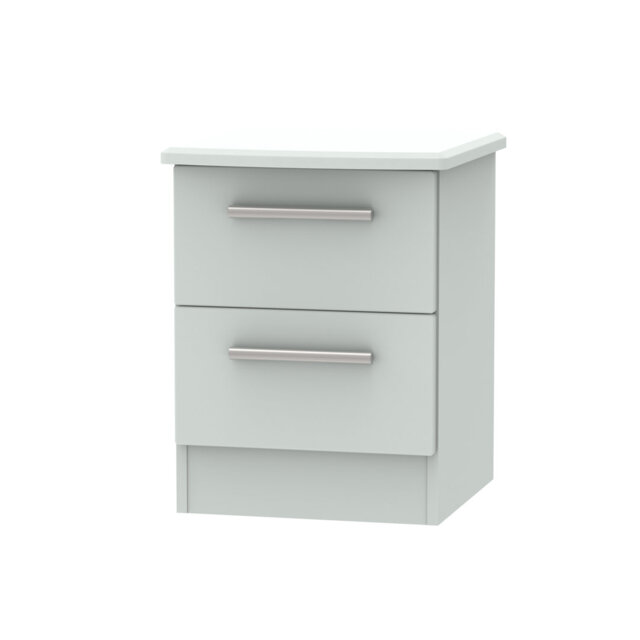 Silver 2 Drawer Bedside Table by Wayfair | ufurnish.com