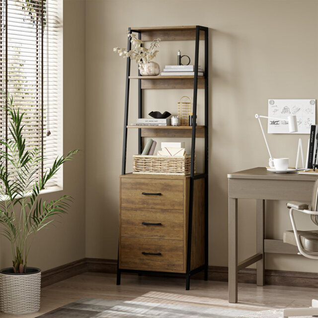 Adelena 175cm H x 51cm W Metal Etagere Bookcase by Wayfair | ufurnish.com