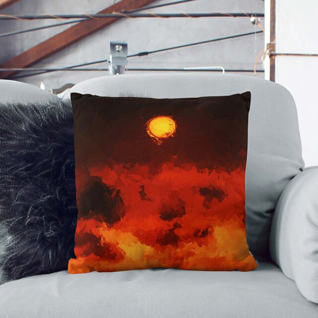 Sunset on Fire Cushion with Filling by Wayfair | ufurnish.com