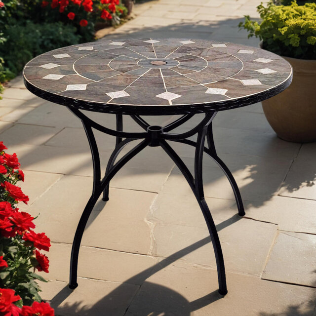 Granada Garden Stone Mosaic Patio Table by Wayfair | uFurnish.com