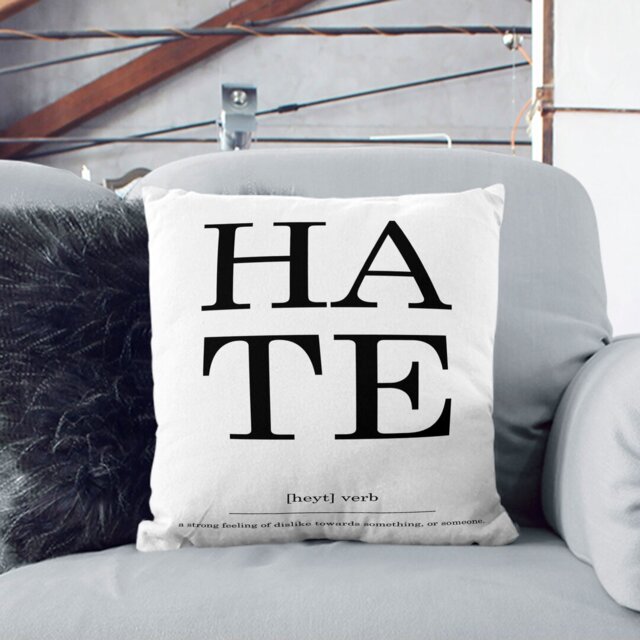 Definition of Hate Typography Scatter Cushion by Wayfair | ufurnish.com