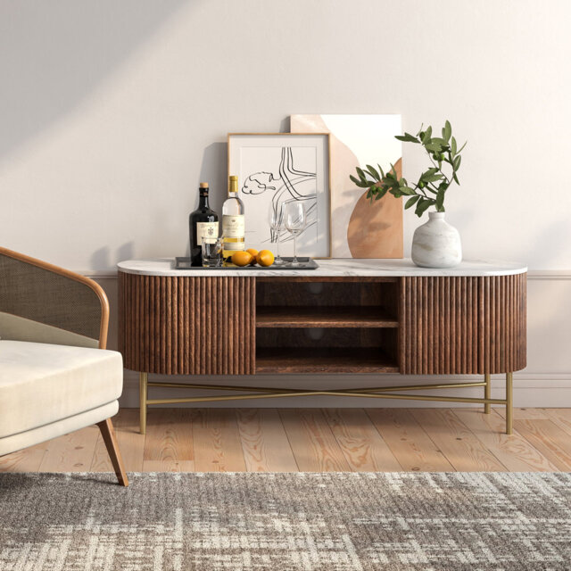 Delonna Fluted Extra Large TV Unit by Wayfair | ufurnish.com