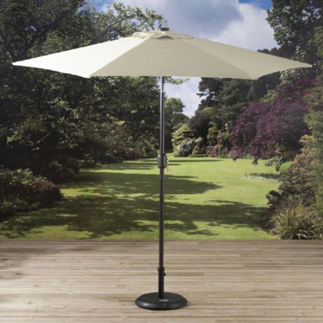 Pagoda 3m Aluminium Crank & Tilt Parasol - Beige by Wayfair | ufurnish.com