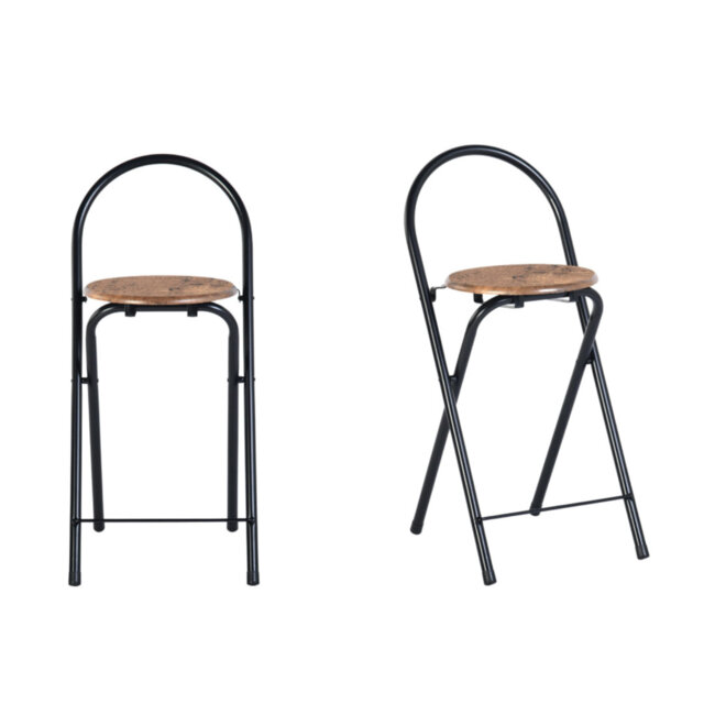 Folding Bar Stools Set Of 2, Kitchen And Home Bar Chairs Foldable ...