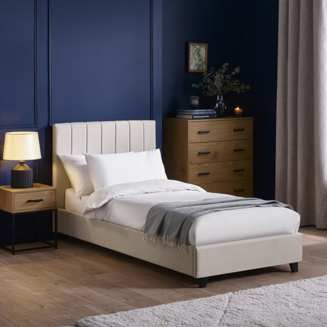 Linen Upholstered Bed Frame by Wayfair | ufurnish.com