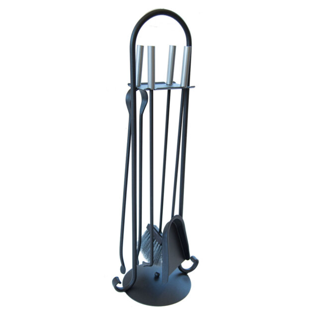 Aminur Metal 4 Piece Fireplace Tool Set by Wayfair | ufurnish.com