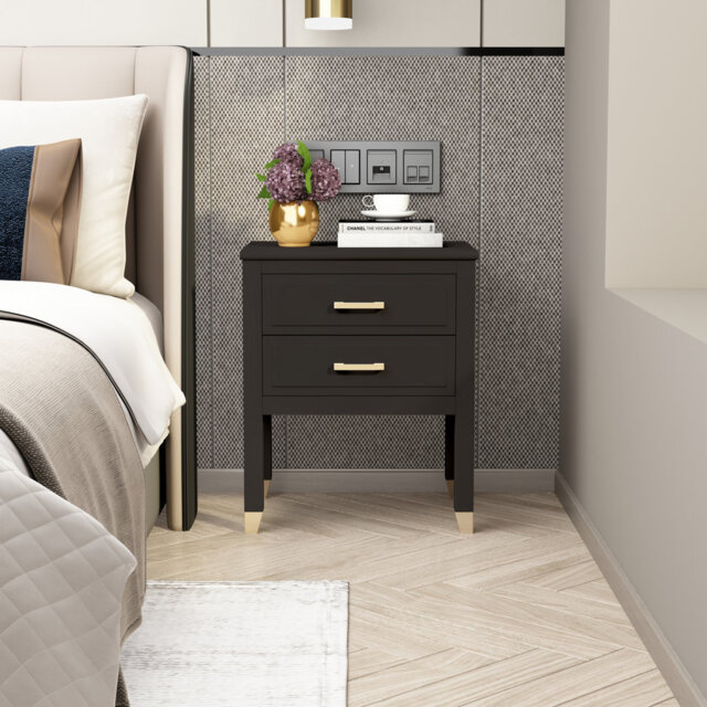 Metty Solid + Manufactured Wood Bedside Table by Wayfair | ufurnish.com