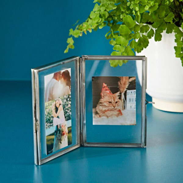 Recycled Glass Folded Double Photo Frame by Wayfair | uFurnish.com