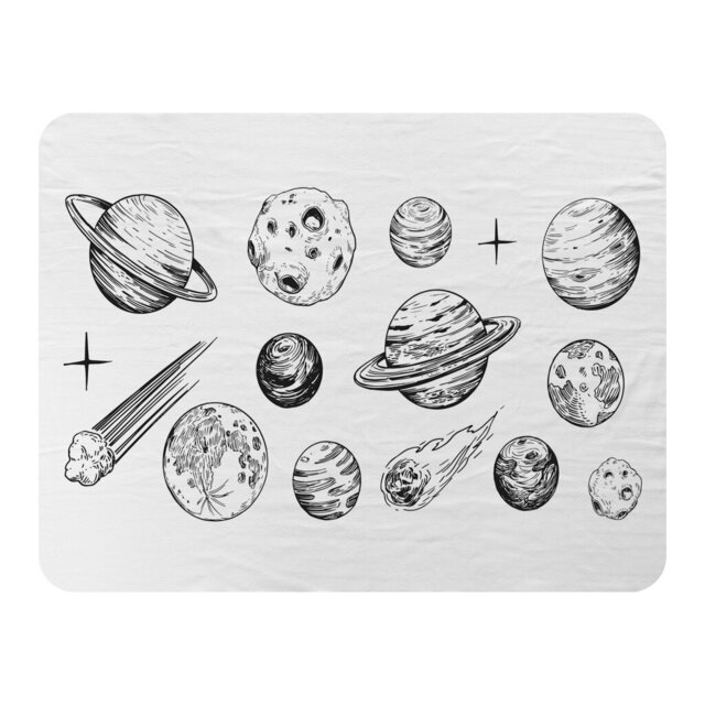Dominicka Set of Space Objects Planets Blanket by Wayfair | ufurnish.com
