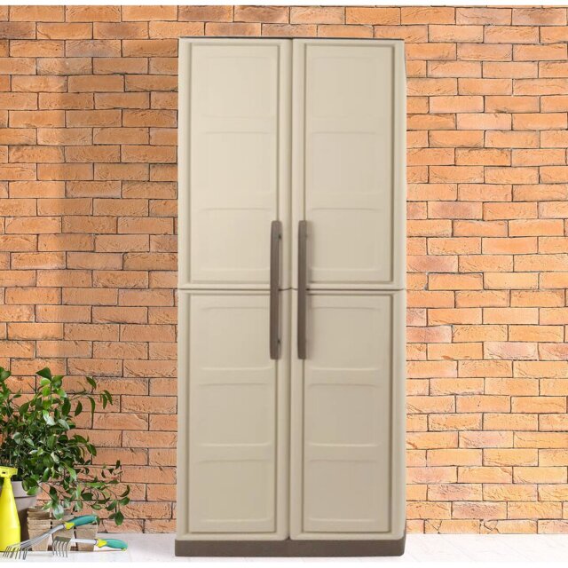 Multipurpose Wardrobe For Outdoor Or Indoor Use, 2-Door Cabinet And 3 ...