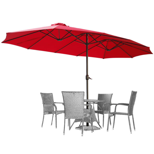 Anicia 4.6m x 2.7m Traditional Rectangular Parasol by Wayfair ...