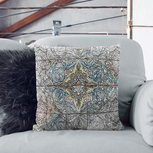 Floral Tiles Cushion with Filling by Wayfair | ufurnish.com
