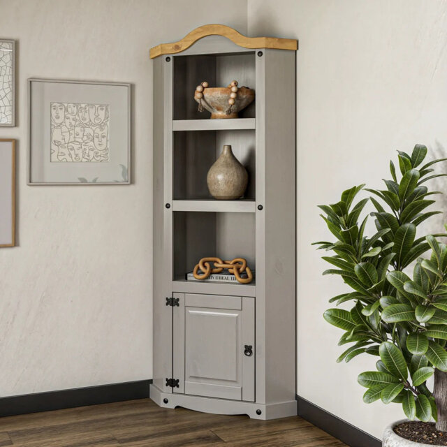 Hulton Corner Display Cabinet by Wayfair | ufurnish.com