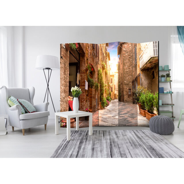 225cm W x 172cm H 5 - Panel One Sided Room Divider Folding Room Divider ...