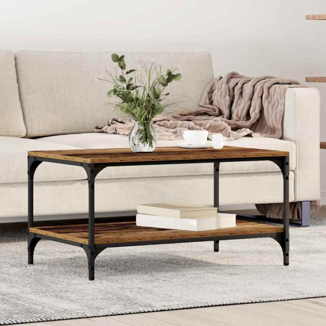 Coffee Table Old Wood 80 X 50 X 40 Cm Engineered Wood by Wayfair ...