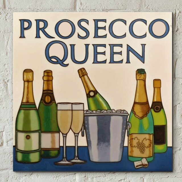 Hand Painted Prosecco Queen Wall Décor Tile by Wayfair | ufurnish.com