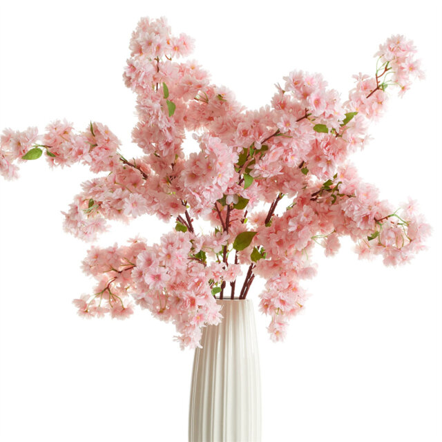 6Pcs 100Cm Sakura Artificial Flowers, Sakura Stems, Long Stem ...