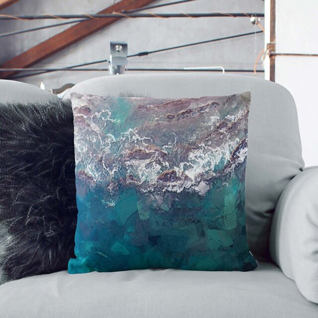 Aerial View of the Ocean Cushion with Filling by Wayfair | ufurnish.com