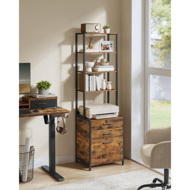 3-Drawer Filing Cabinet, File Cabinet For Home Office, With Height ...