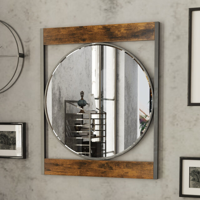 Adelone Rectangle Metal Wall Mirror by Wayfair | ufurnish.com