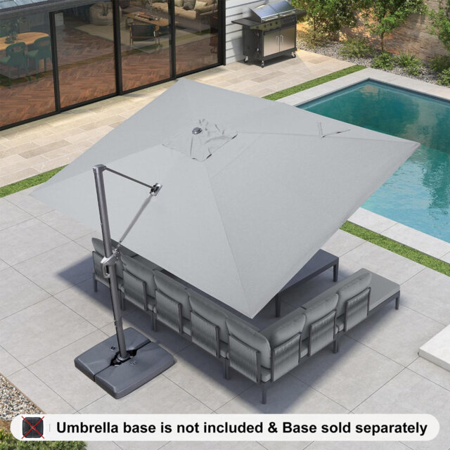 4m x 3m Rectangular Cantilever Parasol by Wayfair | ufurnish.com