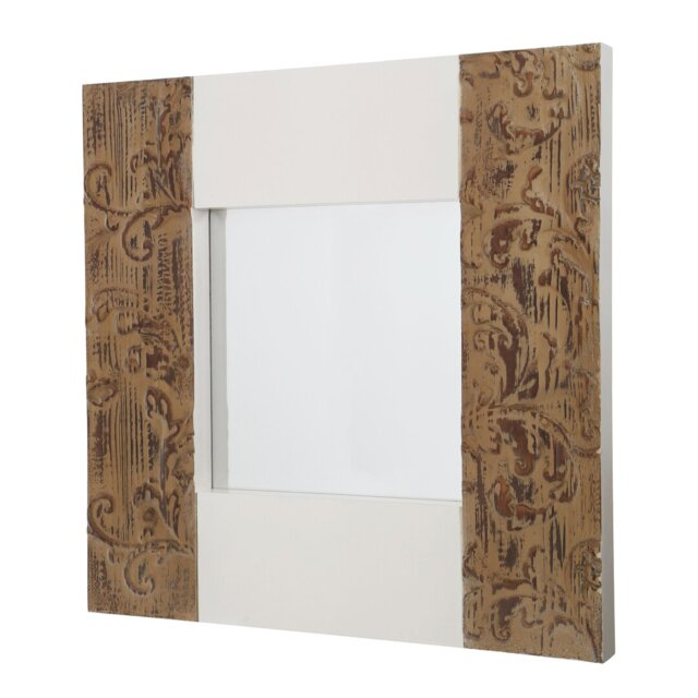 Fang Square Brown Wall Mirror by Wayfair | ufurnish.com
