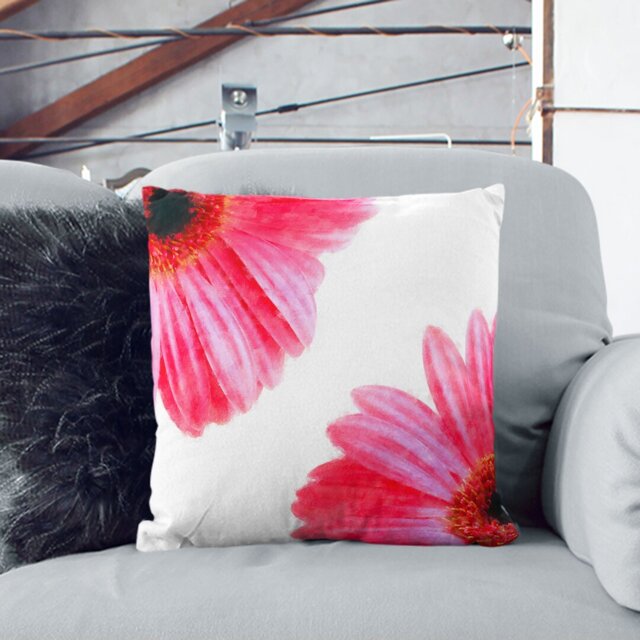 Solid/*Two Spring Flowers Cushion with Filling by Wayfair | ufurnish.com
