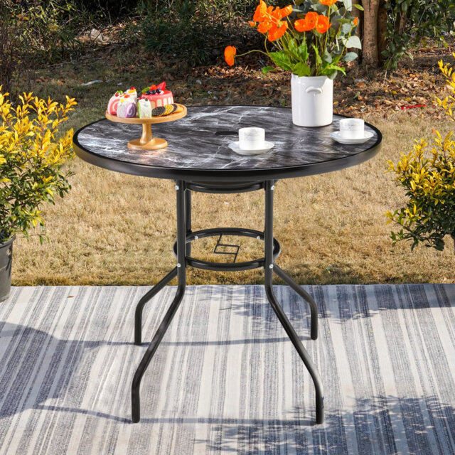 Outdoor Stone Pattern Round Table by Wayfair | ufurnish.com