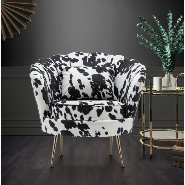 Sassa Fabric Animal Print Accent Chair by Wayfair | ufurnish.com