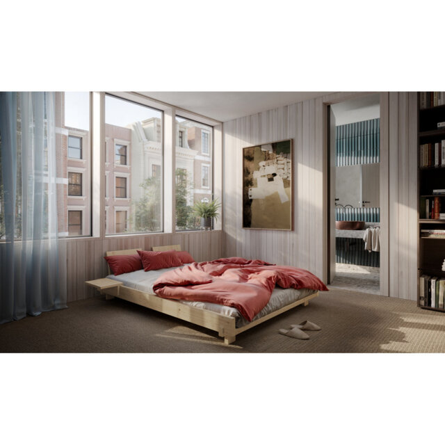 SOCIAL BED W. 2 PCS BACK RESTS AND 2 PCS SIDE TABLES, FSC certified ...