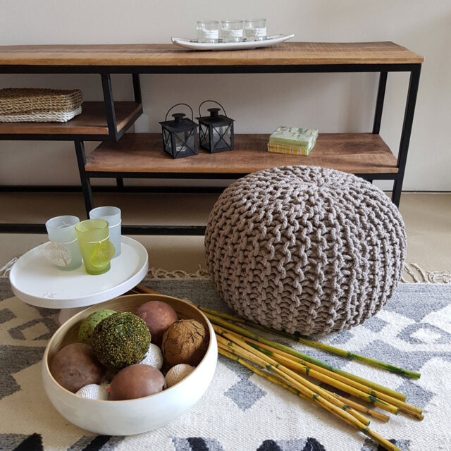 Pouf Iyana - 45x45x30 cm - Plastic by Wayfair | ufurnish.com