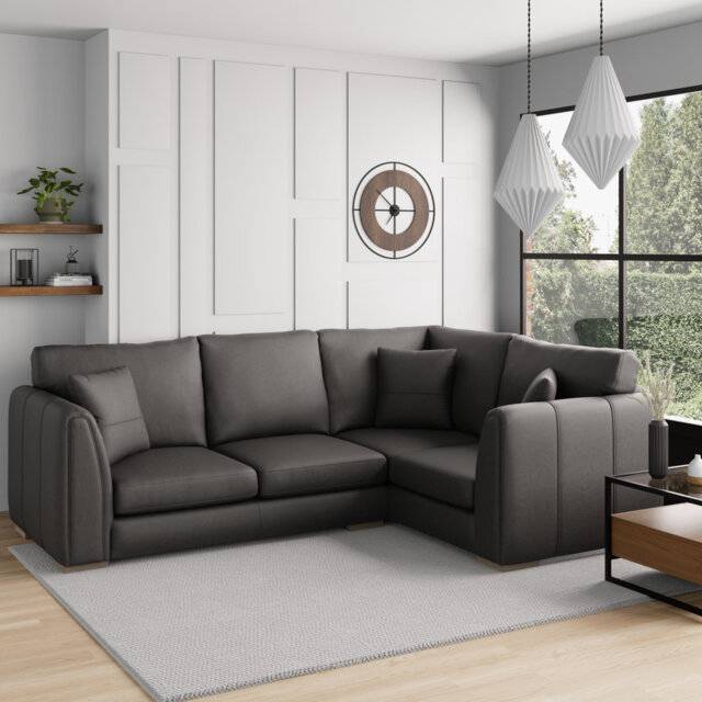 Bablu 4 Seater Faux Leather Corner Sofa by Wayfair | ufurnish.com