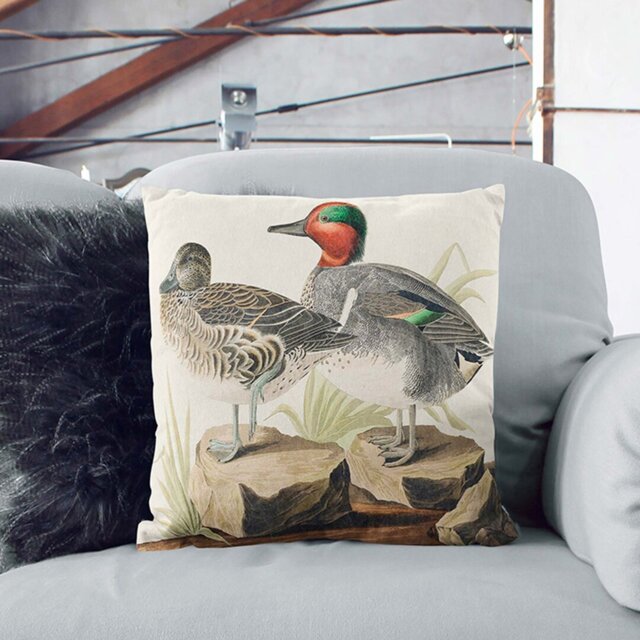 Winged Ducks by John James Audubon Cushion with Filling by Wayfair ...