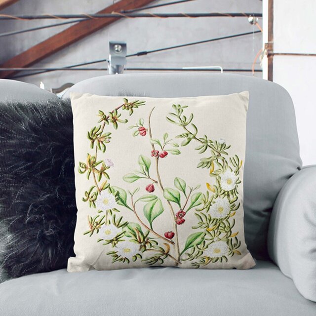 Daisy Brachyglottis Flowers by Sarah Featon Cushion with Filling by ...