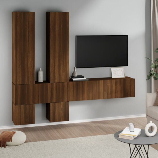 Brayden Studio Wall-Mounted TV Cabinet Black Engineered Wood by Wayfair ...