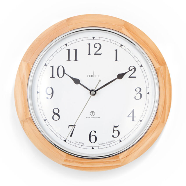 Acctim Radio Controlled Wood Wall Clock 31.5 cm by Wayfair | ufurnish.com