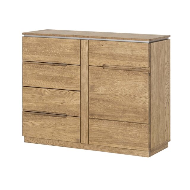 Montenegro Solid + Manufactured Oak Wood 1-Door 4-Drawer Combi Chest by ...
