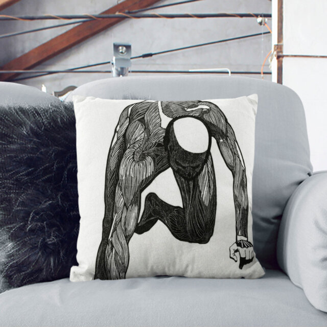 Anatomical Study of a Man Vol.12 Scatter Cushion by Wayfair | ufurnish.com