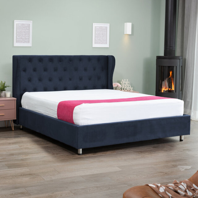 Devault Velvet Ottoman Bed Frame by Wayfair | ufurnish.com